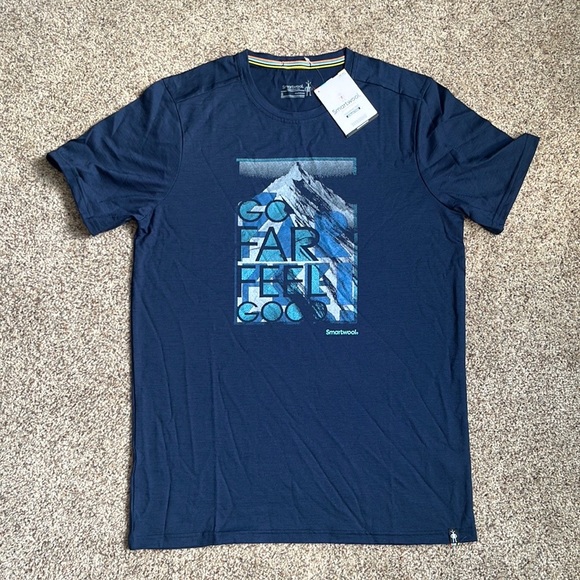 Smartwool | Shirts | Smartwool Merino Sport 5 Graphic Tee Navy Blue ...